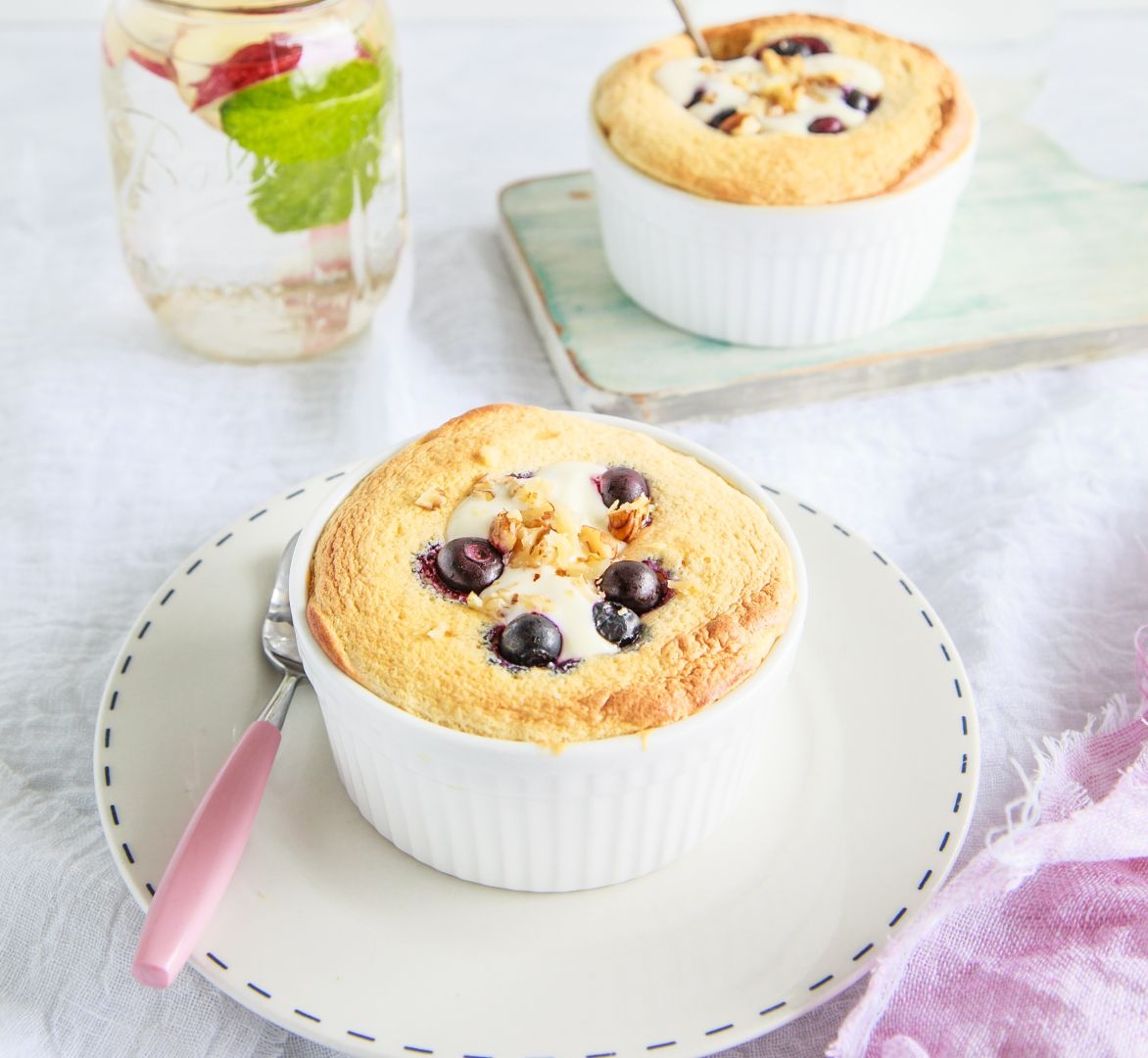 Breakfast Blueberry Soufflé Recipe Sampler - Lose Baby Weight